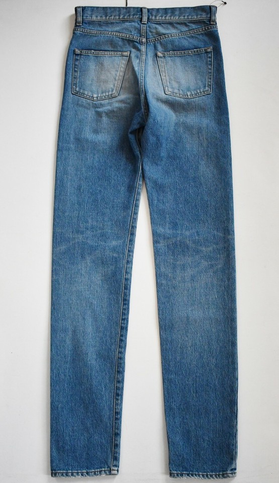 🆕️ SAINT LAURENT Paris D14 M/SL-LW Vintage Blue SLIM Fit LOW WAIST ...
