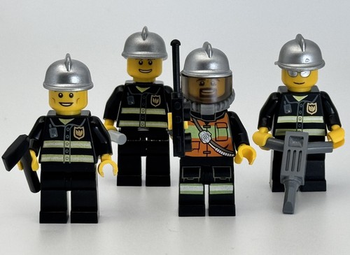 Lego 4 Firefighter Minifigures LOT First Responders FD City | eBay
