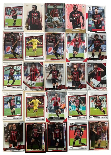 Lot 25 Cards AC MILAN Different Sets, RC, Zlatan Ibrahimovic, Tonali ...