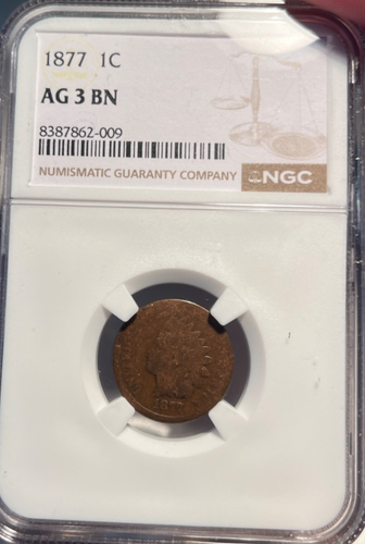 1877 Indian Head Cent Penny NGC AG3 Key Date! | eBay