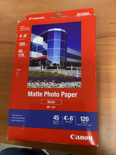 Canon Matte Photo Paper 4"x6" - 120 Sheets - 45 lbs Wt. NEW sealed | eBay
