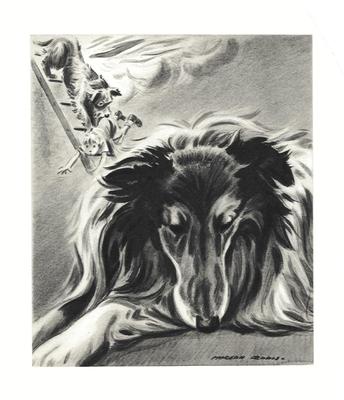Collie - CUSTOM MATTED - Dog Art Print - Morgan Dennis | eBay