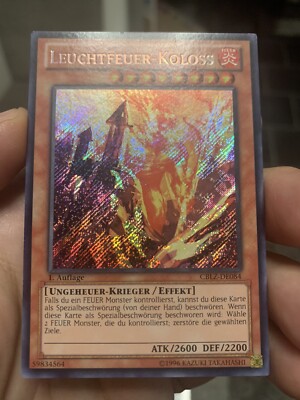 yugioh Bonfire Colossus Cblz-en084 Secret rare german misprint hot ...