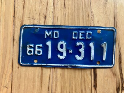 1966 Missouri Motorcycle License Plate | eBay