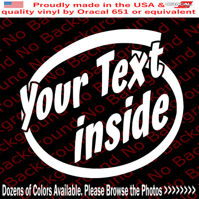 Your Custom Text Inside Funny Die Cut Vinyl Window Decal Sticker for ...