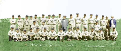 1927 New York Yankees 4x12 Panoramic Colorized Baseball Photo | eBay
