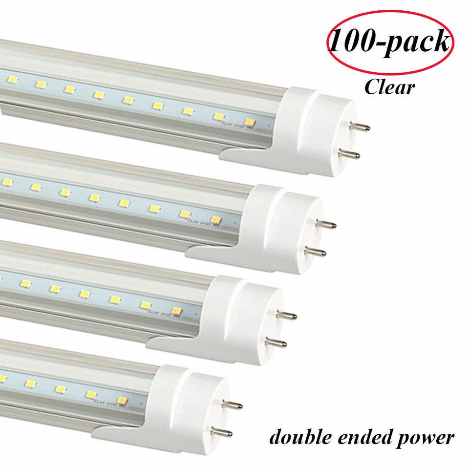 10-100x 22W 4FT 48INCH T8 Led Tube Light Bulbs 6000K 6500K Clear Lens ...
