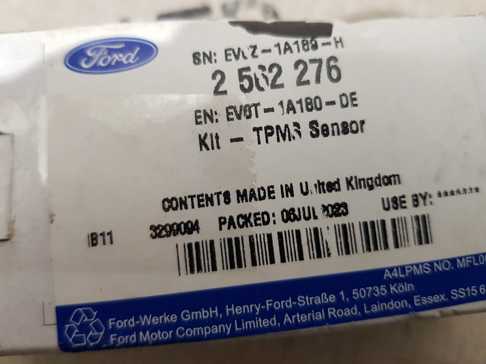 TPMS Sensor for Ford KA KUGA MONDEO PUMA RANGER S-MAX TOURNEO 2562276 ...