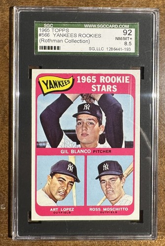 1965 Topps #566 Gil Blanco / Art Lo ROOKIE SHORT-PRINT SGC 8.5 - NM/MT+ ...