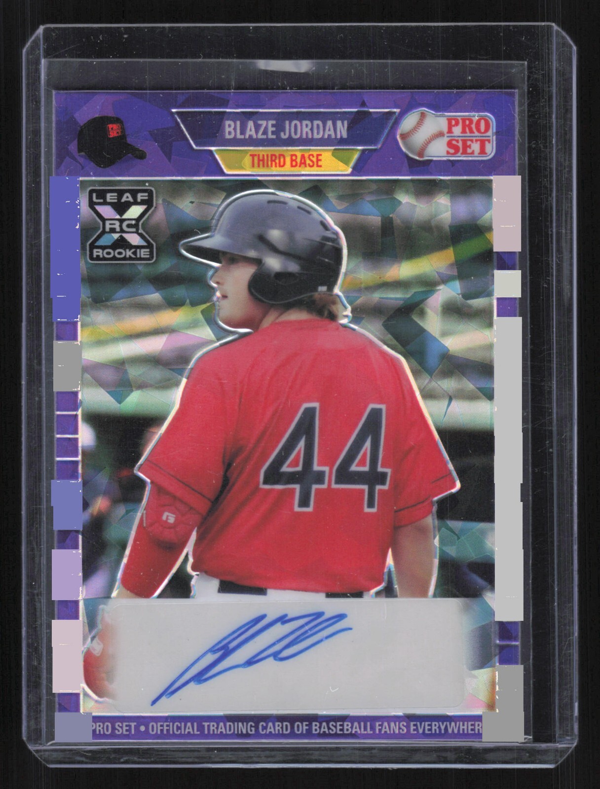 2021 Leaf Pro Set Metal Blaze Jordan XRC Rookie Auto Purple Crystals ...