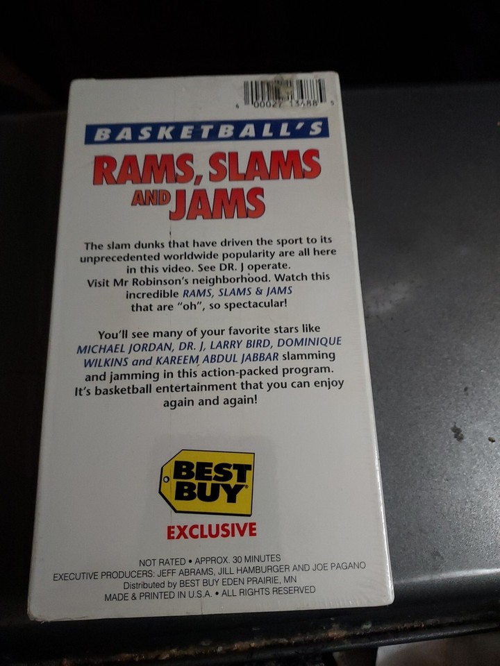 Basketball VHS College Slam Rams Slams and Jams Video Tape 1993 BRAND ...