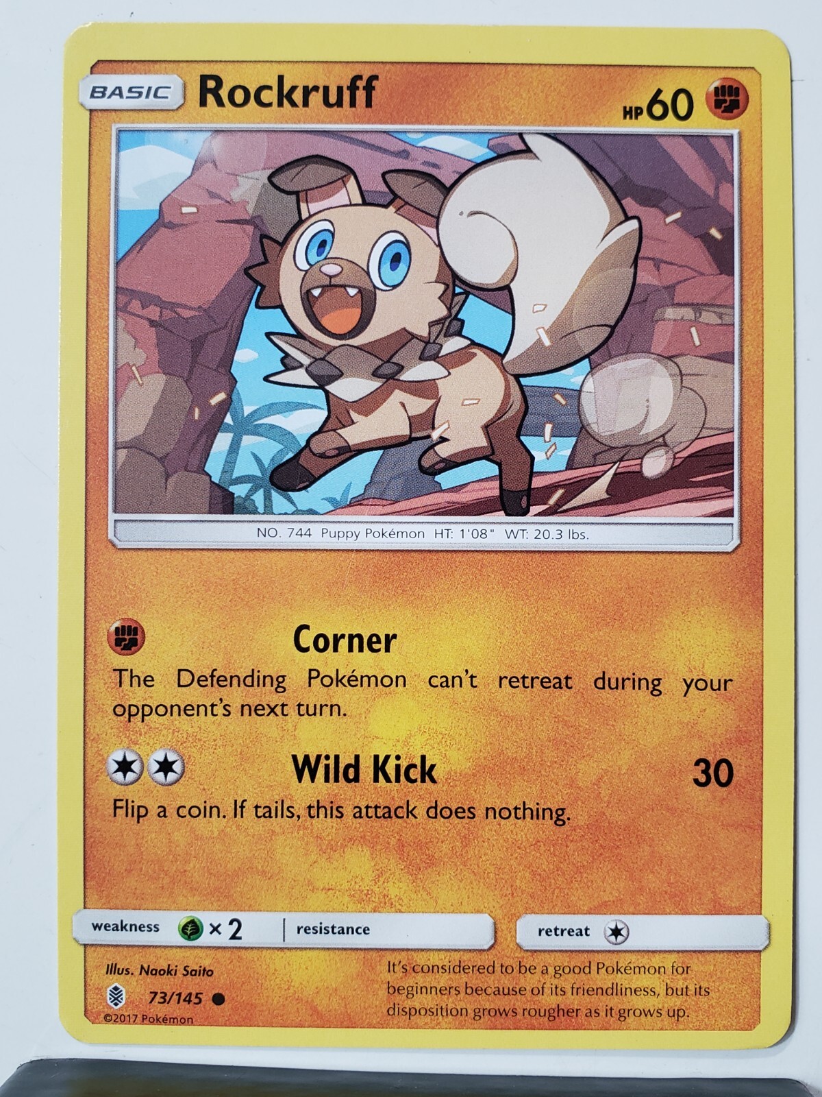 Rockruff 73/145 VLP Guardians Rising Sun Moon Pokemon Card $2 Combined ...