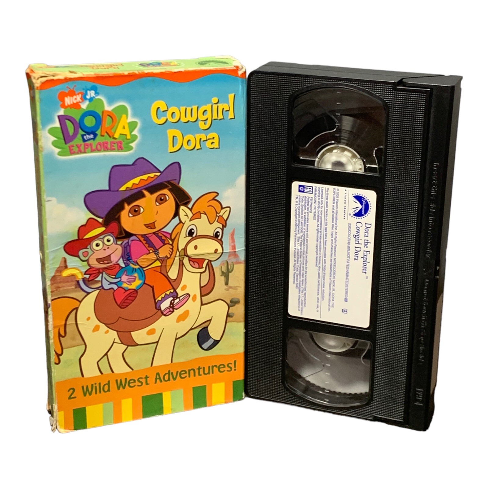 Nick Jr Dora The Explorer Cowgirl Dora VHS Video Tape 2 Wild West ...