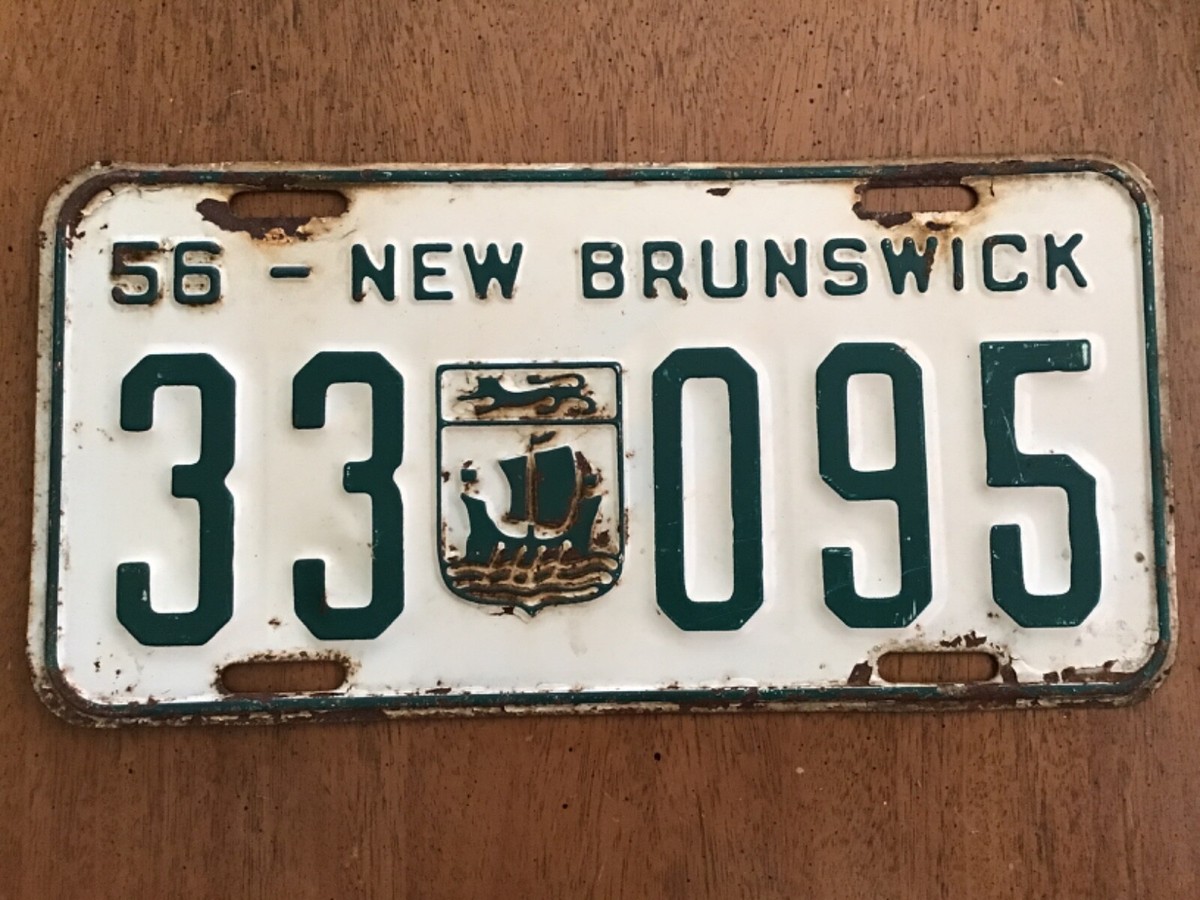 Canadian New Brunswick License Plate Province To Let NB Vehicle Owners