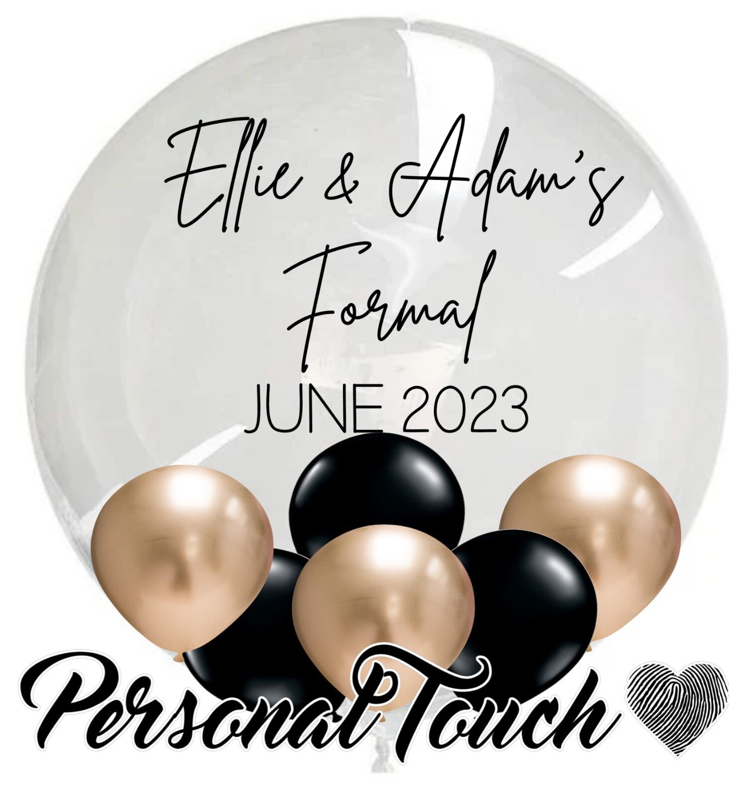 PERSONALISED FORMAL PROM DECAL STICKER FOR FOIL OR BOBO BALLOON PARTY ...