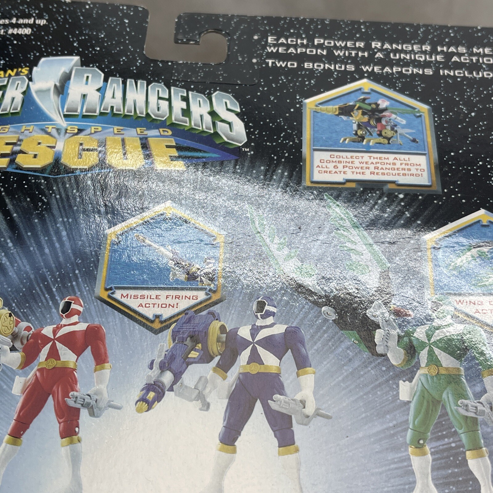 2000 Bandai Mighty Morphin Power Rangers Lightspeed Rescue Green Ranger ...