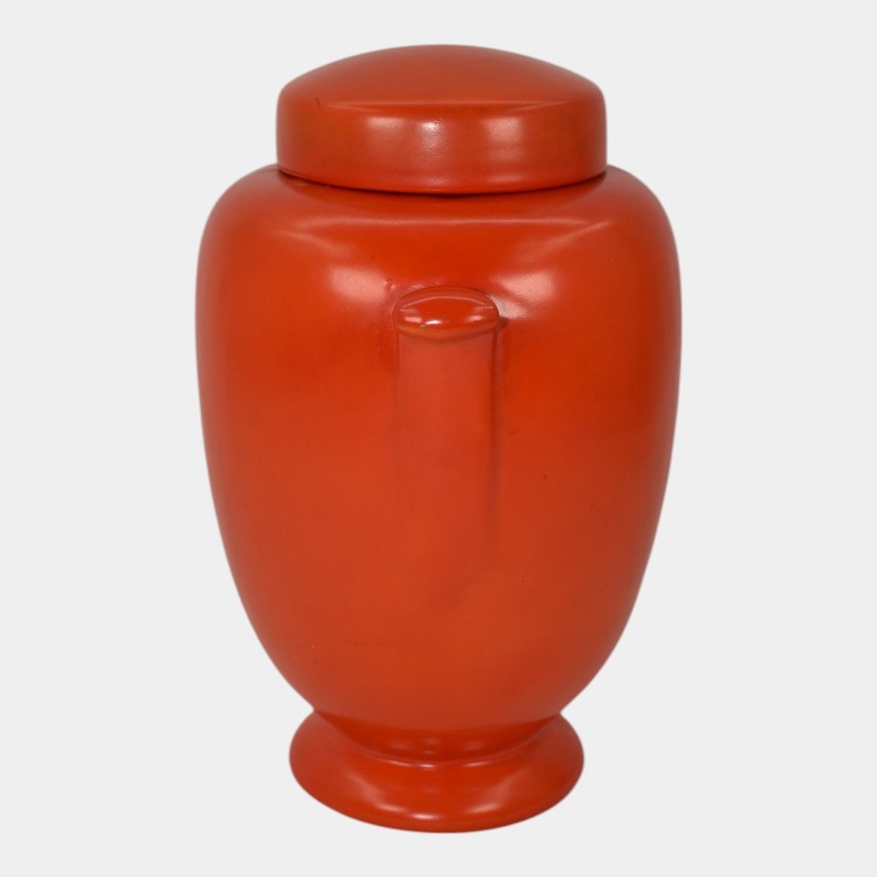 Weller Chengtu 1920s Vintage Art Pottery Bright Lava Red Ceramic Ginger ...