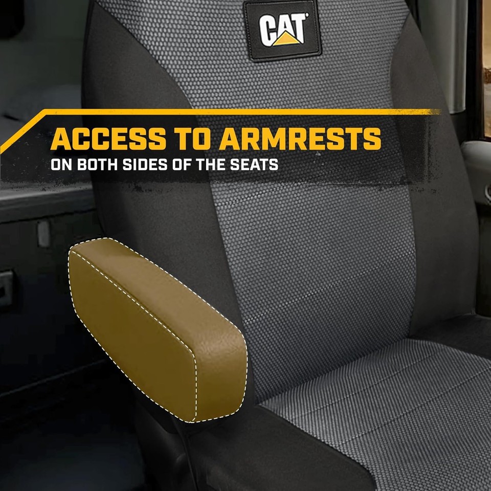 Semi Big Rig Truck Seat Covers Black and Grey Mesh Heavy-Duty Universal ...