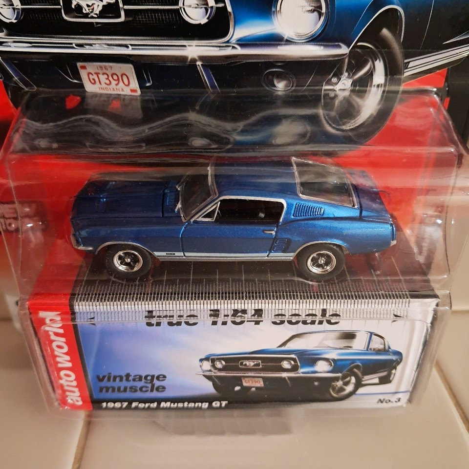 (2) 2013 Auto World Vintage Muscle '67 Ford Mustang GT Diecast 1:64 ...