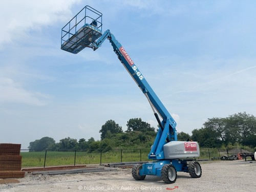 2012 Genie S-65 65' 4WD Duel Fuel Telescopic Boom Lift Aerial Platform ...