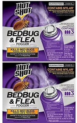 Hot Shot 2-Pack 95911 Bedbug and Flea Fogger, 3-Count | eBay