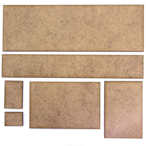 Wargame Rectangle Bases (10 Pack) 2mm MDF. RPG Board Tile. MeG, ADLG ...