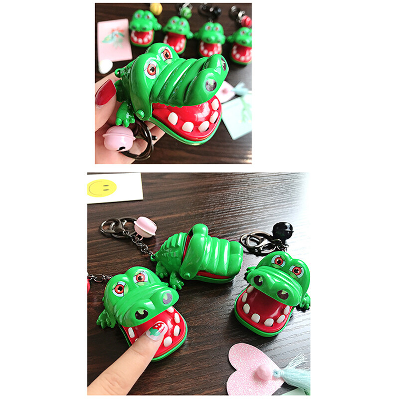 Funny Cute Cartoon Mouth Tooth Alligator Hand Keyring Crocodile Bag ...