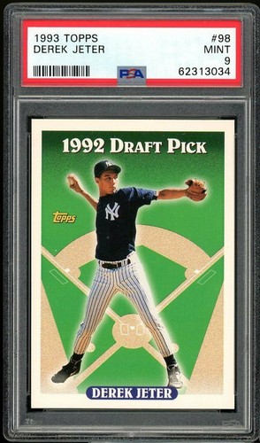 1993 Topps #98 Derek Jeter Draft Pick Rookie Card PSA 9 MINT | eBay