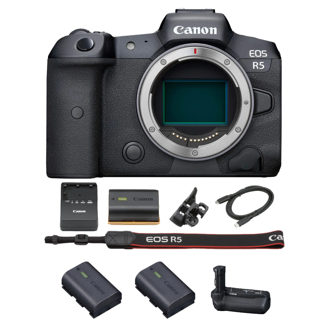 Canon EOS R5 With Two Extra Canon Batteries and Canon Grip 13803327809 ...