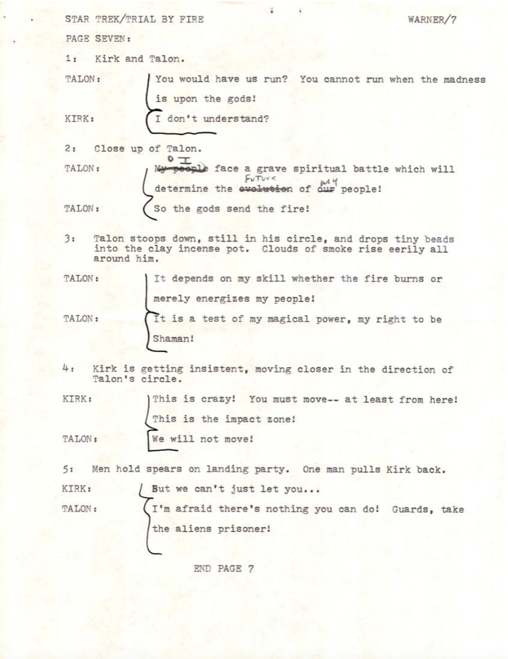 STAR TREK Gold Key Comic Script for cancelled issue #62 22 pg. Feb ...