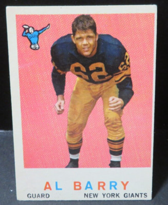 #4711 1959 TOPPS FOOTBALL AL BARRY #138 | eBay
