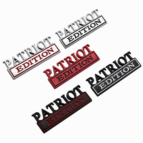 Pair Patriot Edition Badge Sticker Emblems Tailgate Badge Front (chrome ...