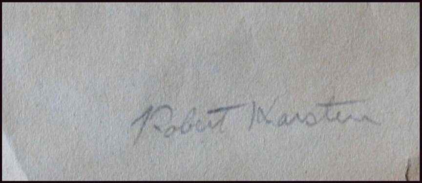 ORIGINAL STUDIO ART CHARCOAL SKETCH STUDY OF BOOKS, ROBERT KARSTEN ...