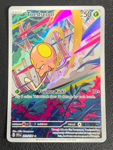Toedscool 201/198 Scarlet & Violet Base Illustration Rare Pokemon TCG ...
