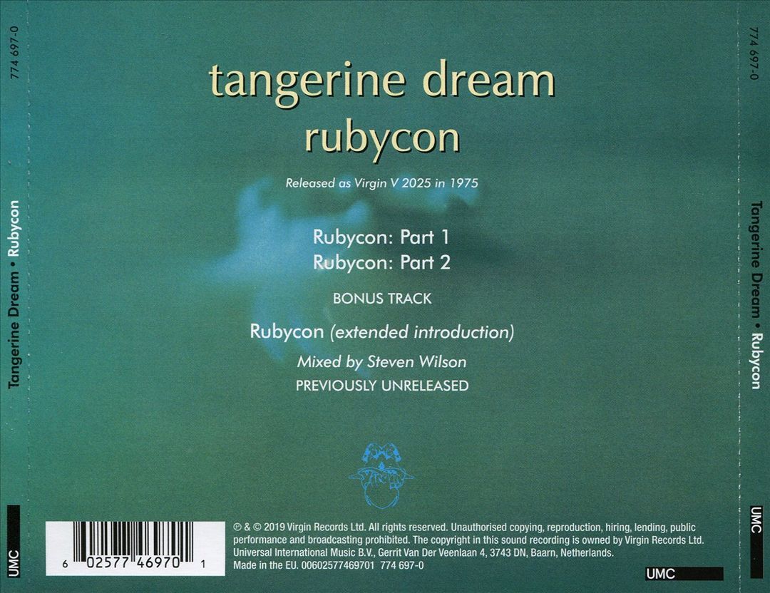 TANGERINE DREAM - RUBYCON NEW CD 602577469701| eBay