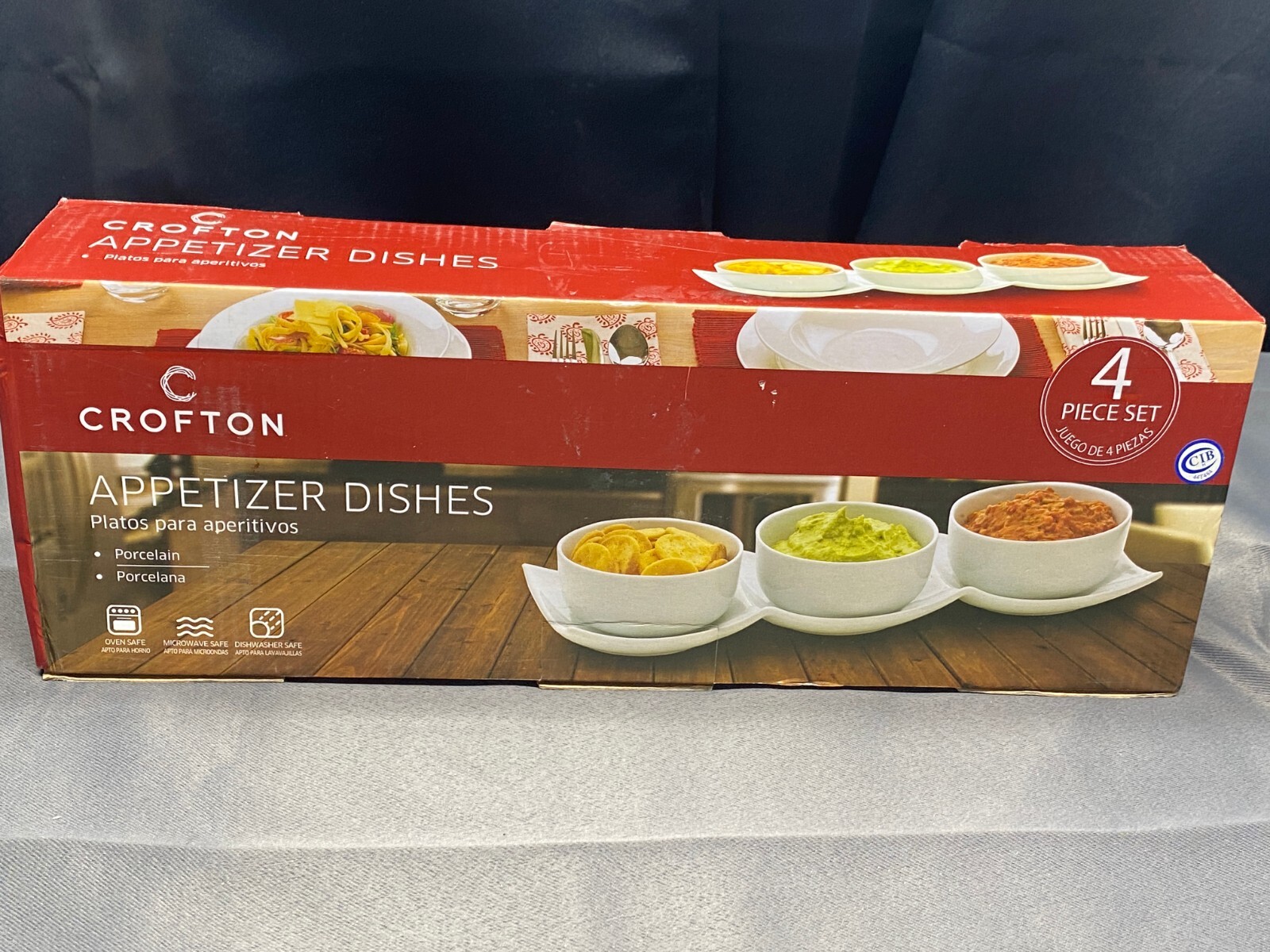 Crofton ~ 4 Piece Appetizer Bowl Set ~ White Porcelain ~ (3) Bowls (1 ...