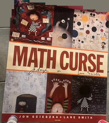 "Math Curse" Jon Scieszka & Lane Smith Signed Poster 24"x26" VIKING PRESS | eBay