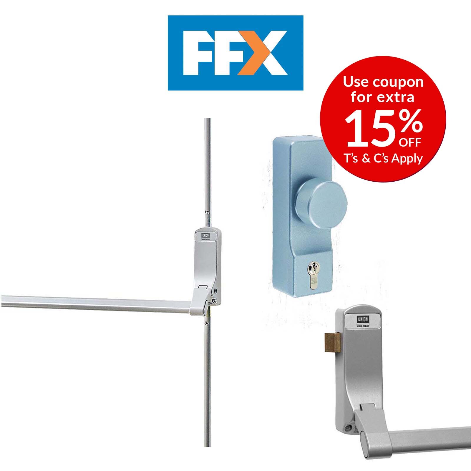 Union Exisafe Single Panic Latch for Timber Doors (j-ce853pl-sil) for ...