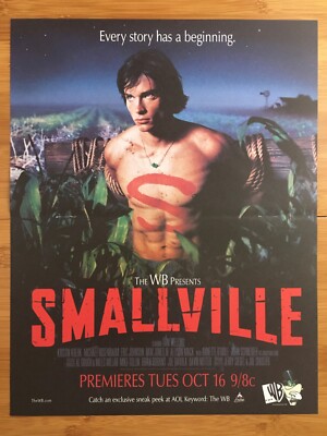 2001 Smallville TV Series Premiere Print Ad/Poster Superman Tom Welling ...