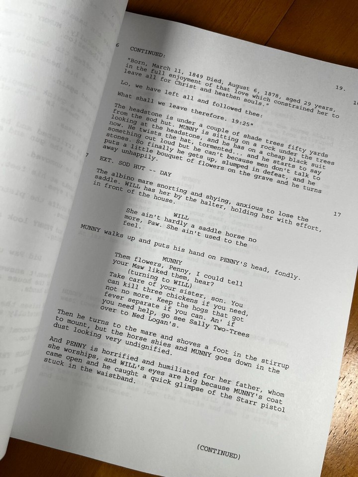 Unforgiven Script Signed- Autograph Reprints- 130 Pages- Clint Eastwood ...