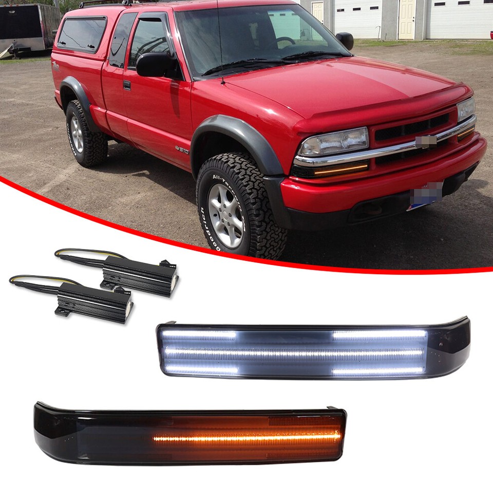 Fits 1998-2004 Chevy S10 Blazer Sonoma Smoke LED Bumper Signal Lights ...