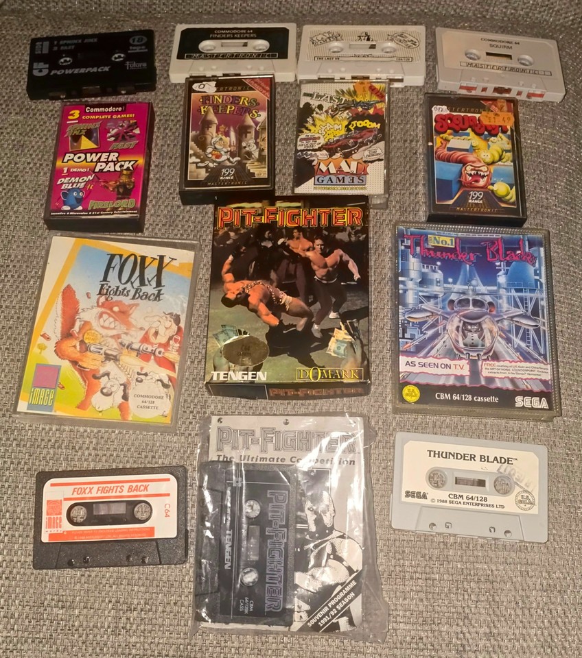 Commodore 64 - joblot - games bundle - c64 cassette - retro computer ...