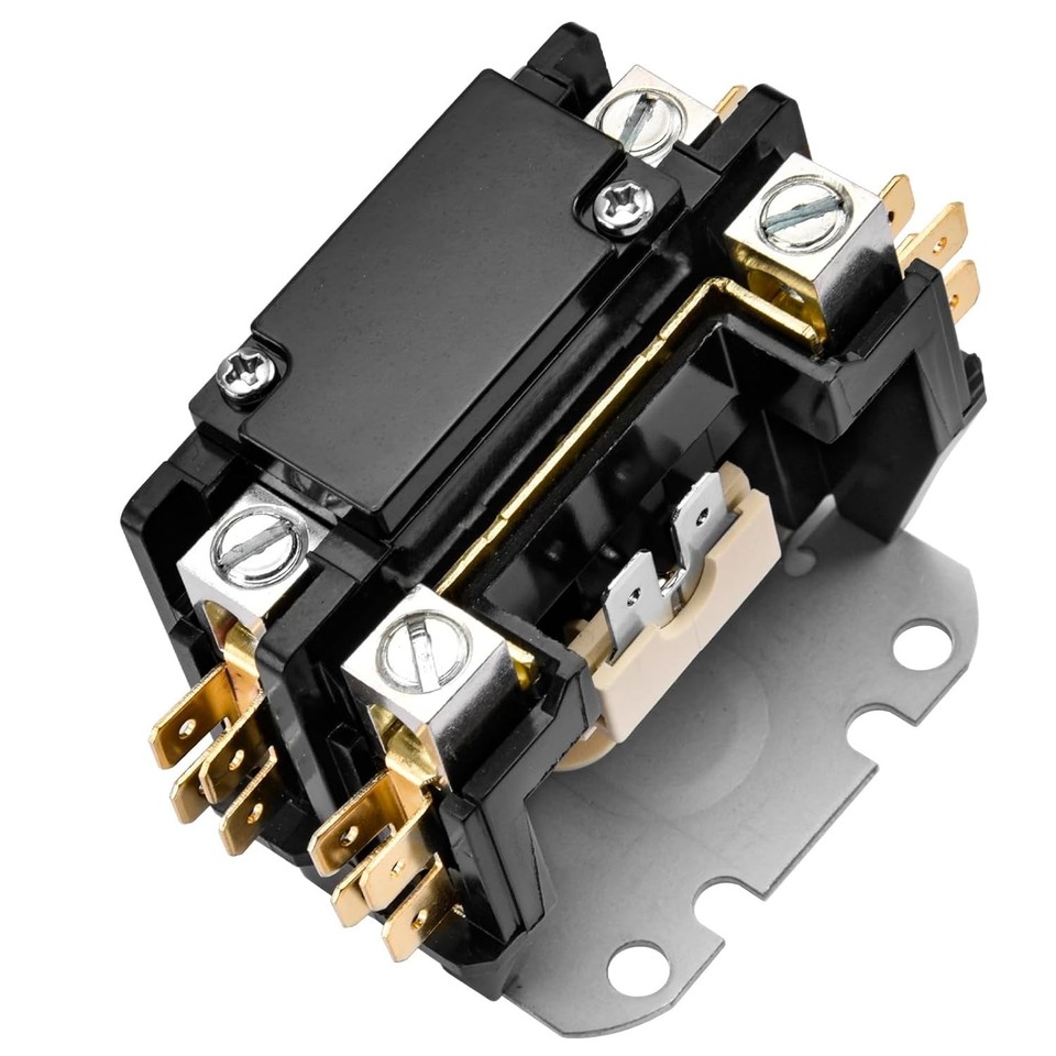 HVAC Motor Contactor 1 Pole 40A 24VAC Coil for AC Heat Pump ...