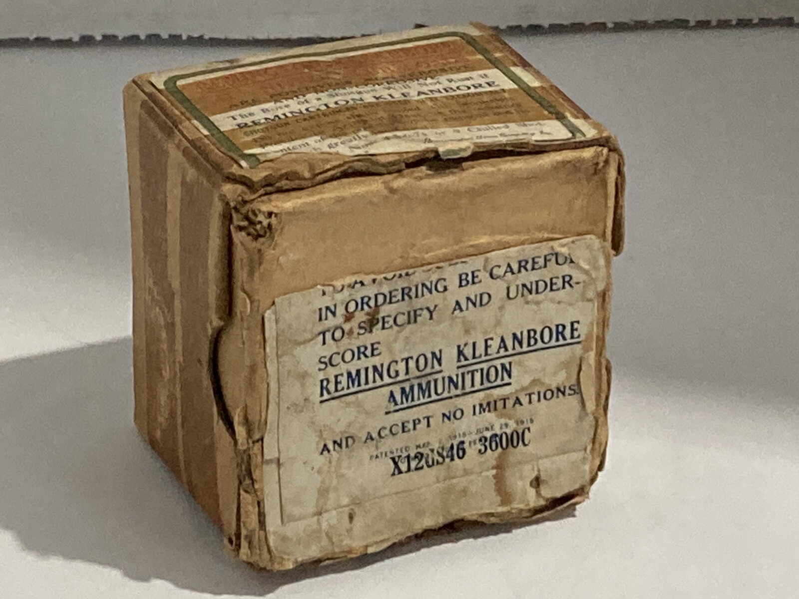 Remington Nitro Club .410 Shotgun Shell Empty 2 Part Box Patent 1915 ...