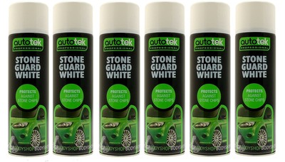 6x Stone Guard White Aerosol Spray Autotek AT00SGW500 UNDERSEAL 500 ML ...