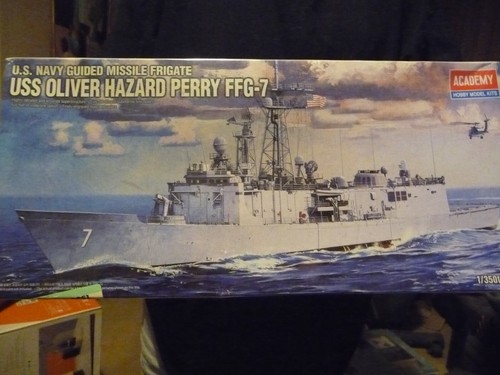 1/350 Uss Oliver Hazard Perry FFG-7 #14102 Academy Hobby Model Kit ...