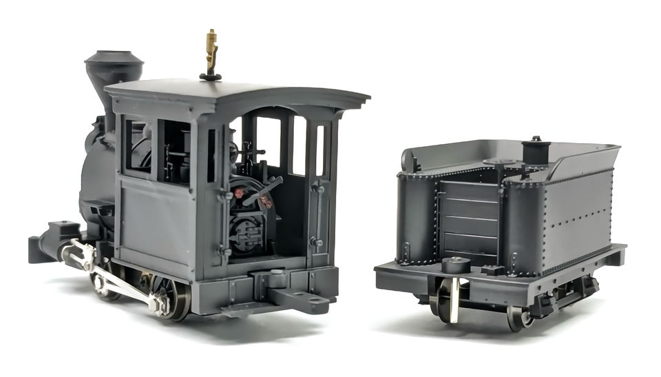 HOn3 Scale Toma 0-4-0 H.K. Porter Steam Locomotive w/Tender Kit Fluted ...