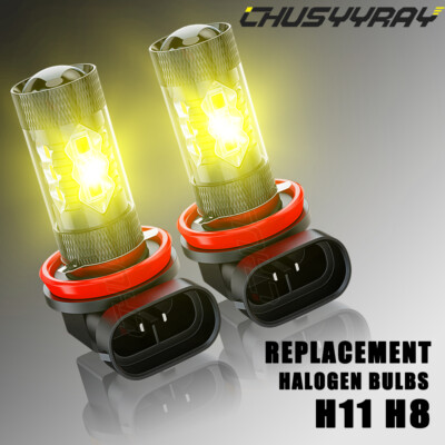 H8 H11 4500K Golden Yellow LED Fog Light Bulbs IP67 For RAM 1500 2019 ...