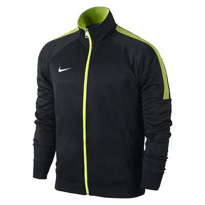Nike Youth Unisex Black Volt Yellow Team Club Trainer Jacket Track Top ...