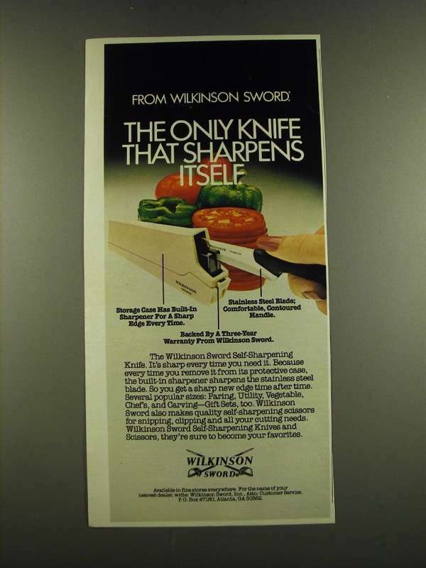 1983 Wilkinson Sword Self-Sharpening Knife Ad | eBay